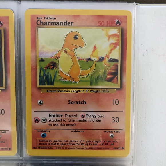 Games | 199s Rare Vintage Charmander Pokmon Card 46102 | Poshmark
